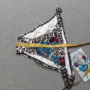 Affliction | Swim | Sinful Leopard Print Chain Bikini Bottoms Xs Nwt ...